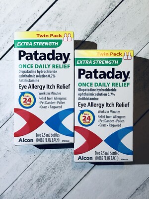 (2x) Pataday Once Daily Extra Strength Allergy Relief Eye Drop Twin Pk ...