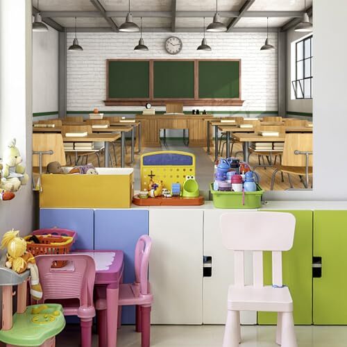 10x6.5ft Back to School Theme Backdrop Classroom Interior Decorations ...