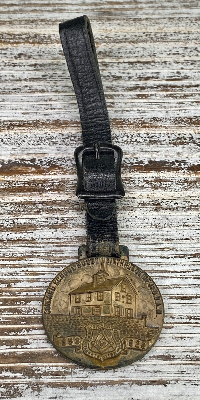 1928 Jr. Order of United American Mechanics 50th Anniversary Watch Fob ...