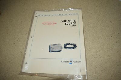 HP 343A VHS NOISE SOURCE OPERATING AND SERVICE MANUAL 1968 (M223) | eBay