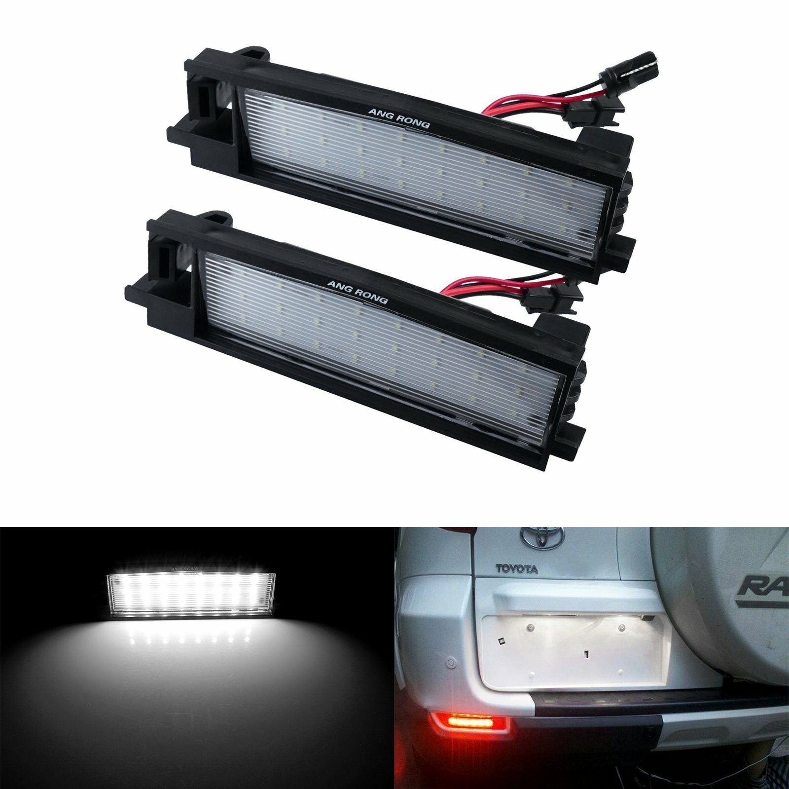 2x Error Free LED License Plate Light Lamps Fit Toyota RAV4 MK3 Aygo ...