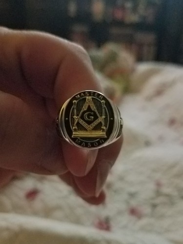 Masonic Ring Master Mason Pillars Freemason 925 Silver Size Selectable ...