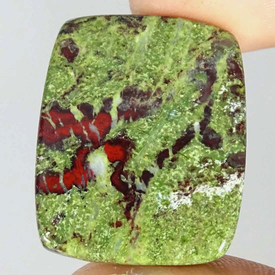 45.30Cts Natural Dragon Blood Jasper Cushion Cabochon Loose Gemstones ...