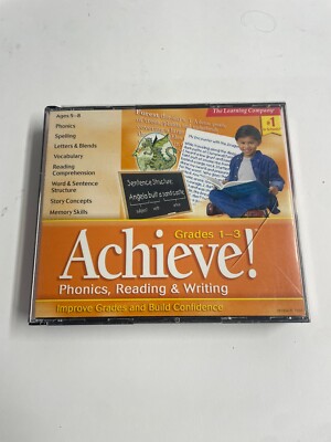The Learning Co. Achieve! Phonics Reading & Writing 4 Disc PC CD-ROM ...