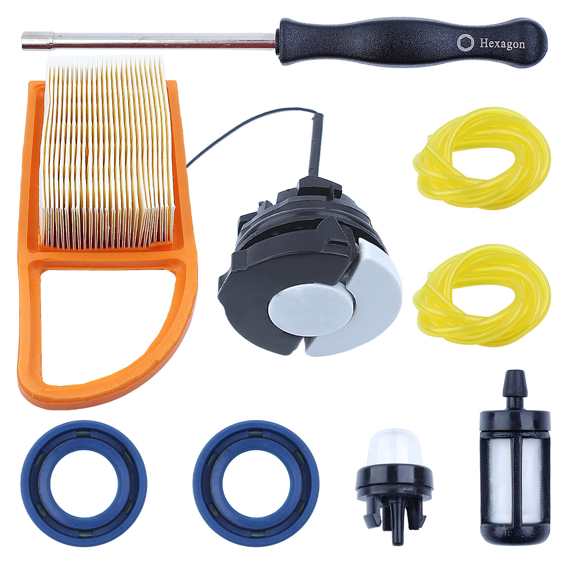 Primer Bulb Air Fuel Filter Line Hose For Stihl BR500 BR550 BR600 w Cap ...