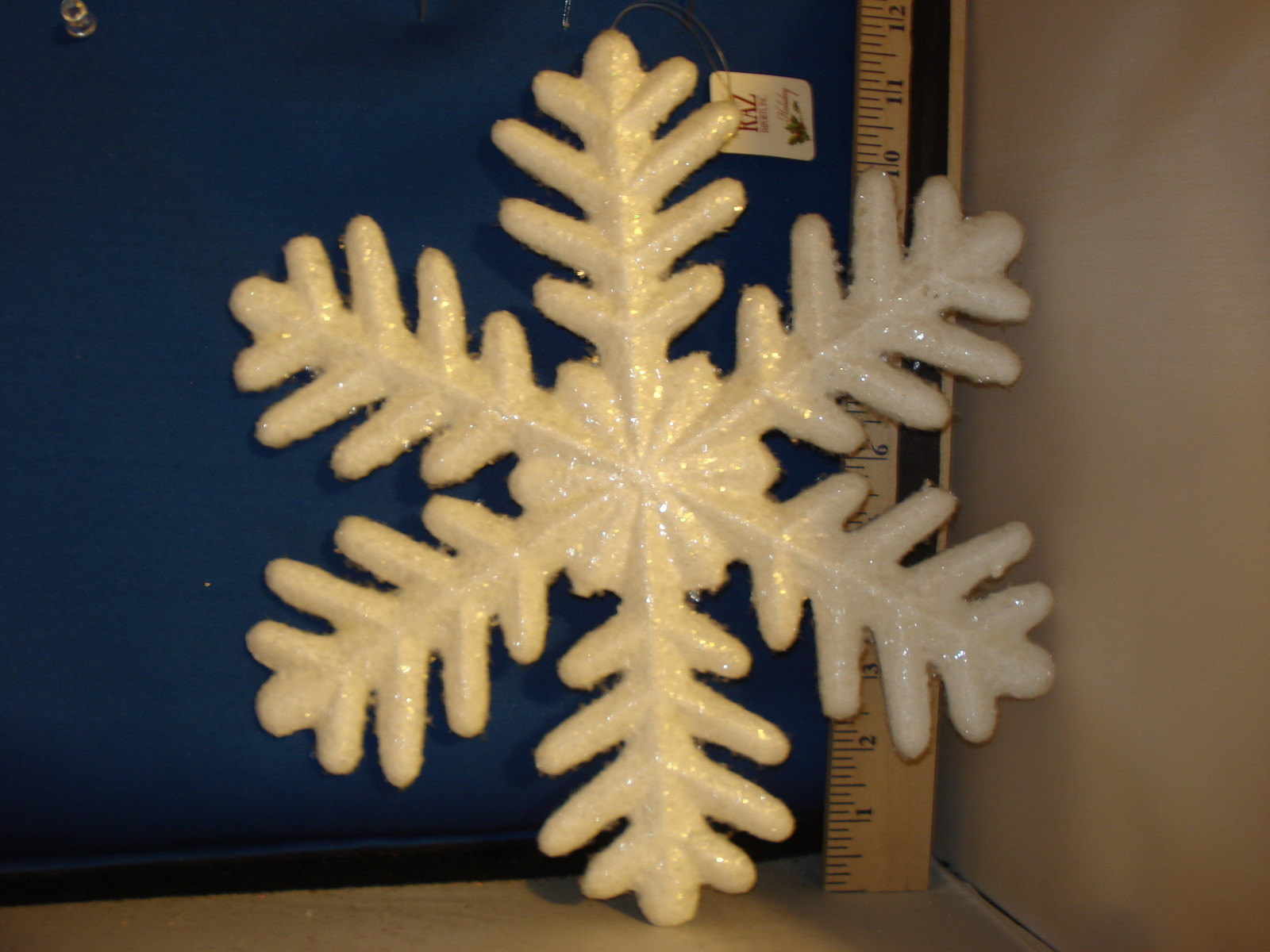 Snowflake Ornament Glittered White Styrofoam 11 inch 260583 128 | eBay UK