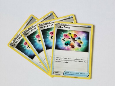 4x TURBO PATCH 172/189 Darkness Ablaze Playset Trainer Pokémon Card ...