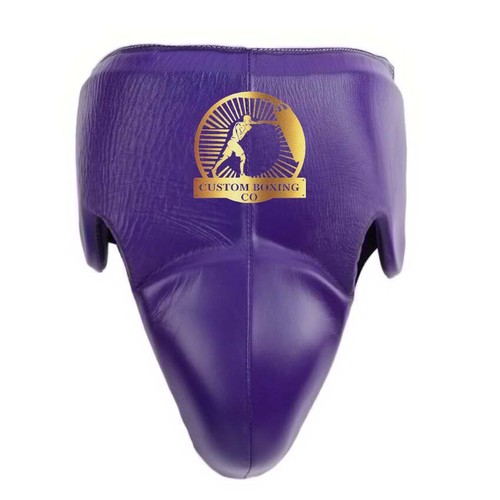 New Purple Leather Groin Guard Boxing Abdominal Protector Muay Thai MMA ...