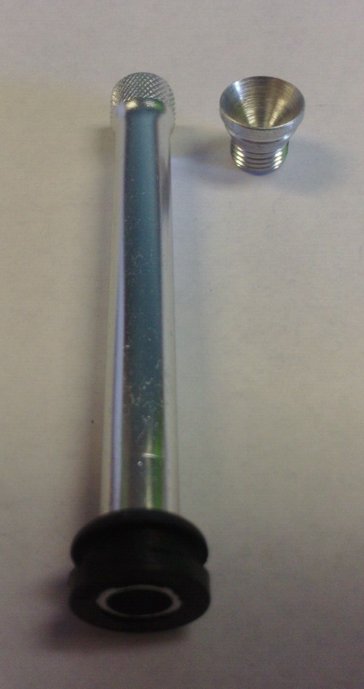 3.5" METAL WATERPIPE STEM ONE HIT BOWL WITH BLACK RUBBER ROUND GROMMET ...