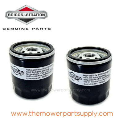 491056 Oil Filter Genuine Briggs & Stratton 3.5" Tall OEM Set of 2 | eBay