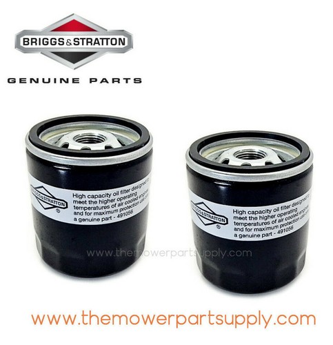 491056 Oil Filter Genuine Briggs & Stratton 3.5" Tall OEM Set of 2 | eBay