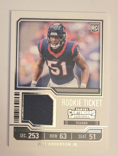 2023 Panini Contenders Will Anderson Jr. Rookie Patch No. TS37 Texans ...