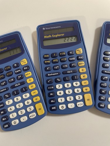 Texas Instruments Math Explorer Solar Calculators (3 Pcs) Tested ...