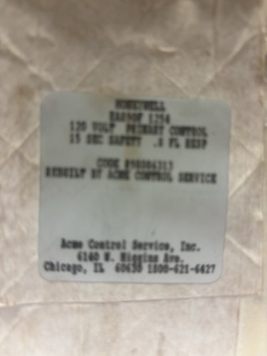 Honeywell RA890F 1254 Protectorelay Flame Safeguard Primary Boiler ...