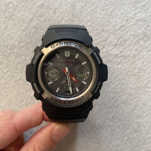 G-Shock AWG-M100 Analog Digital Shock Resistant Watch Black Rubber G322 ...
