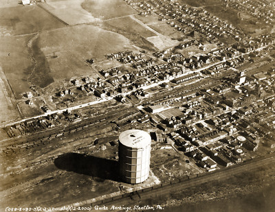 1927 Aerial View of Steelton, Pennsylvania Old Photo 8.5" x 11" Reprint ...