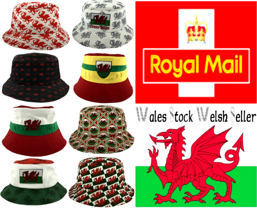 New Wales Cymru Am Byth Welsh Dragon Football Rugby Patriotic Bucket ...