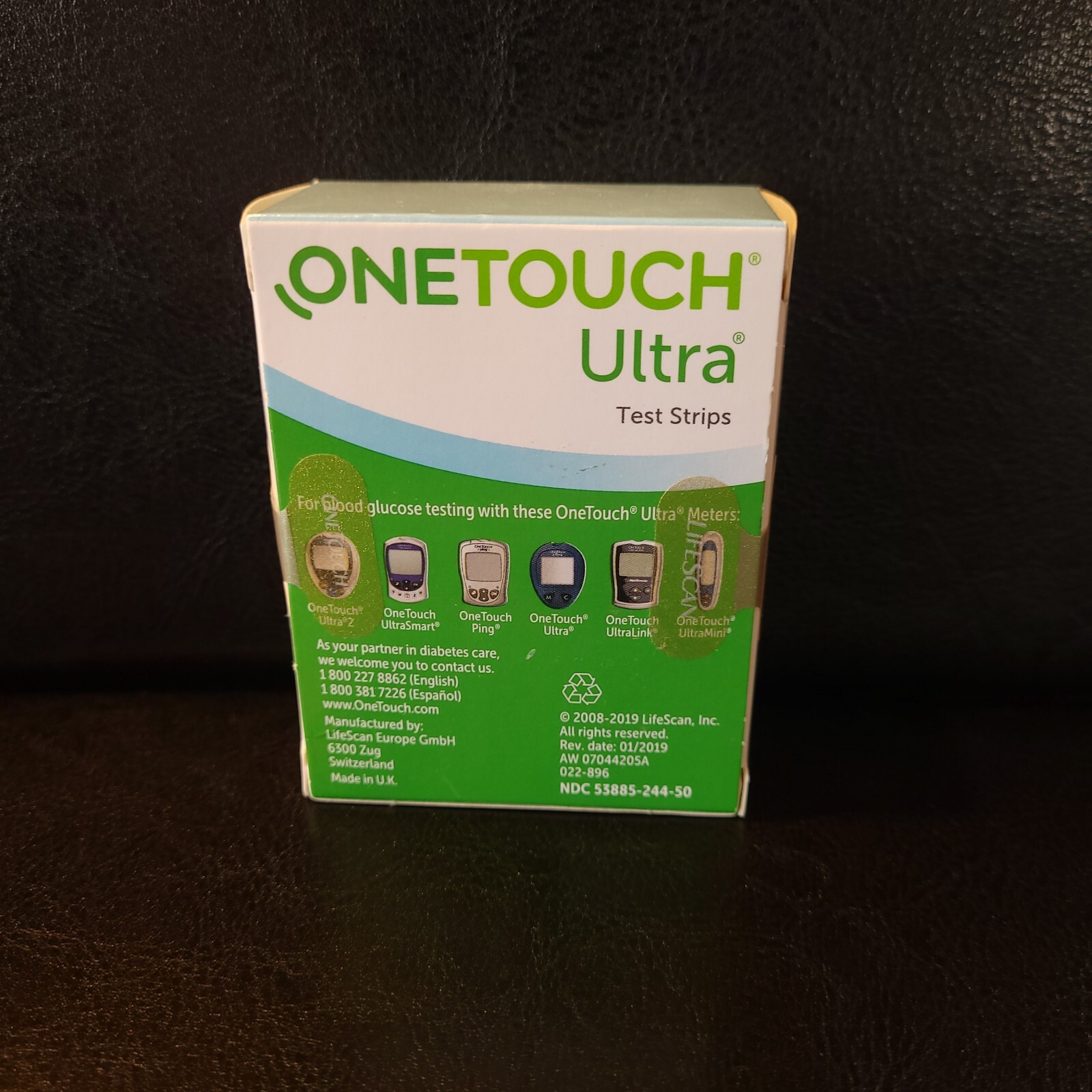One Touch Ultra Blue Blood Glucose Test Strips - 100 Count (22895) for ...