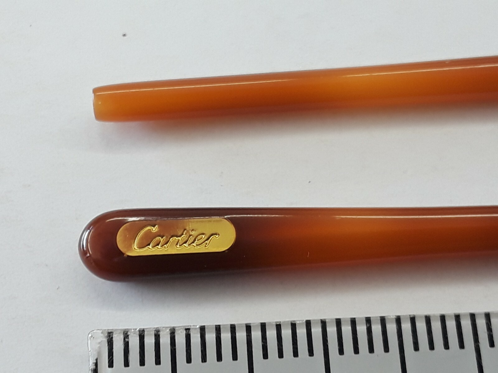 1 pair Original Cartier Eyeglasses Temple Tips, tortoise 70 mm EMBOUT ...