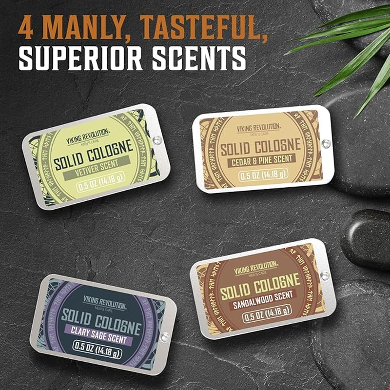 Viking Revolution 4 Pack Mens Solid Colognes Men 0.5 Oz - Men Solid Perfume w... 313108146151| eBay