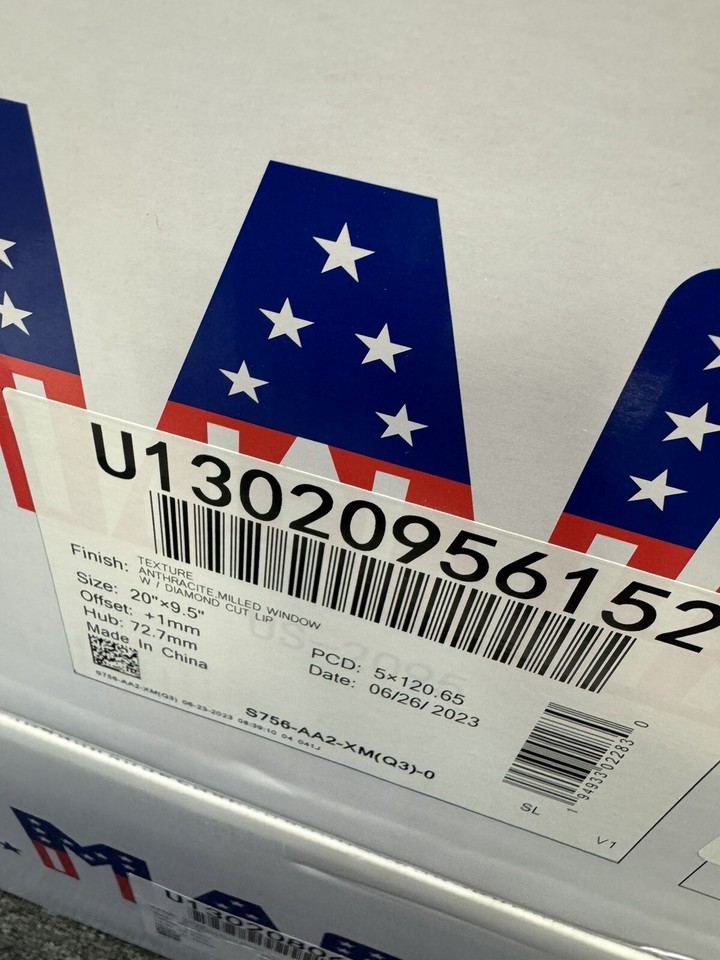 Set of 4 Staggered-US Mags U130 Bullet 20" 5x4.75" Gunmetal Wheels 20x8 ...