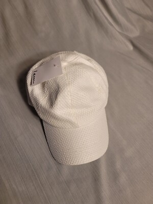 Womens White Woven Cap New with tags (subtle stain) | eBay