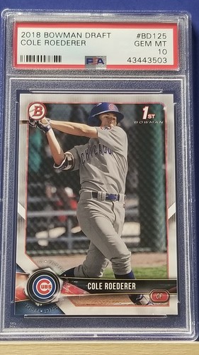 Cole Roederer - 2018 Bowman Draft Paper Base PSA 10 | eBay