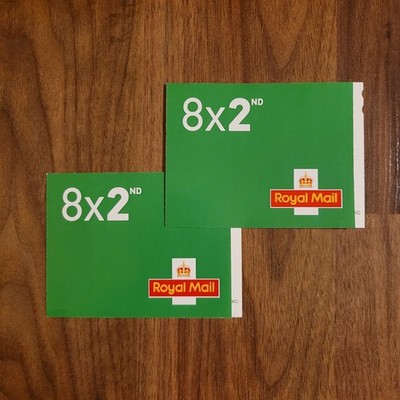 16 Genuine Royal Mail 2nd Class Barcoded Stamps 2x8 Books DIRECT FROM ...