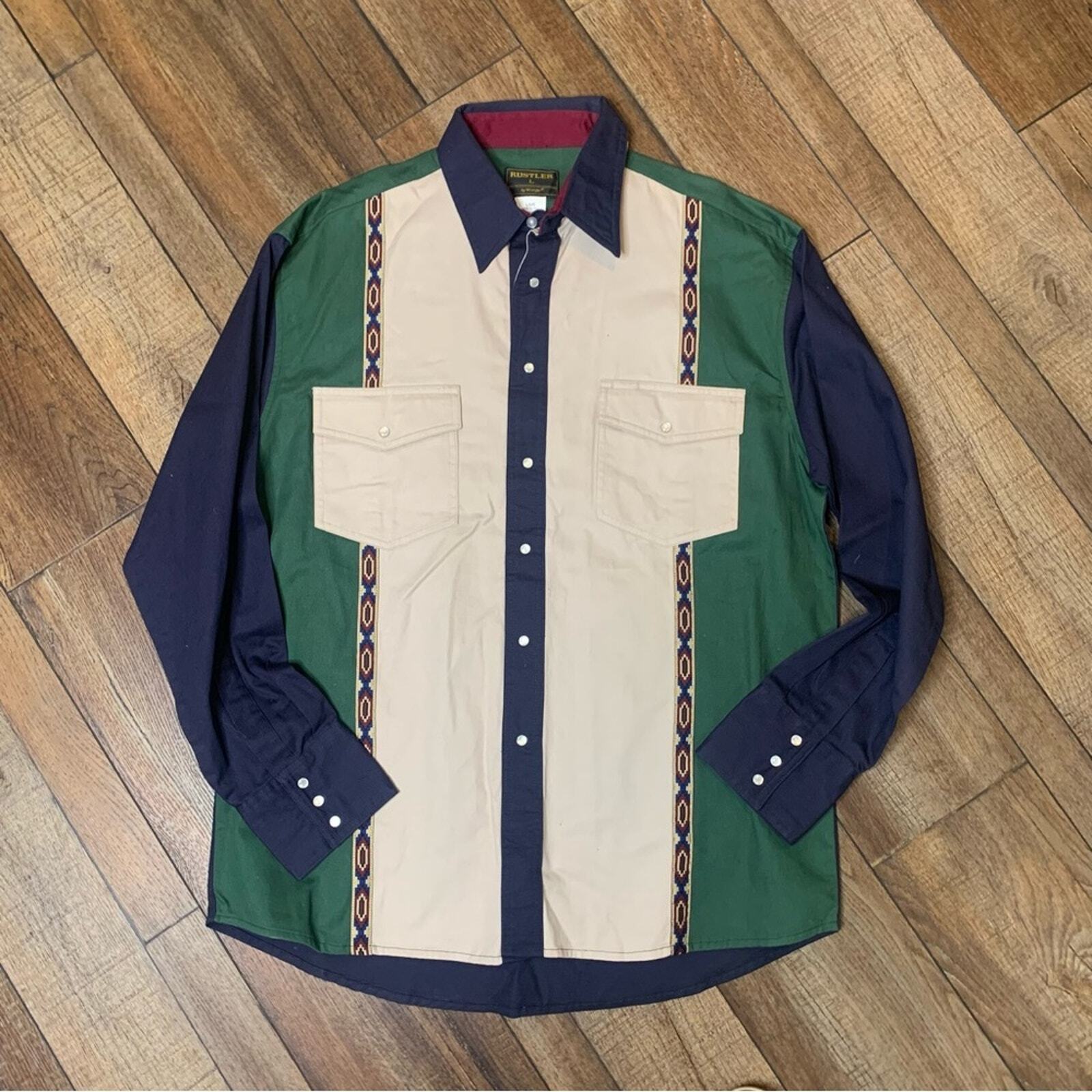- Vintage Rustler by Wrangler Western Shirt - Gem