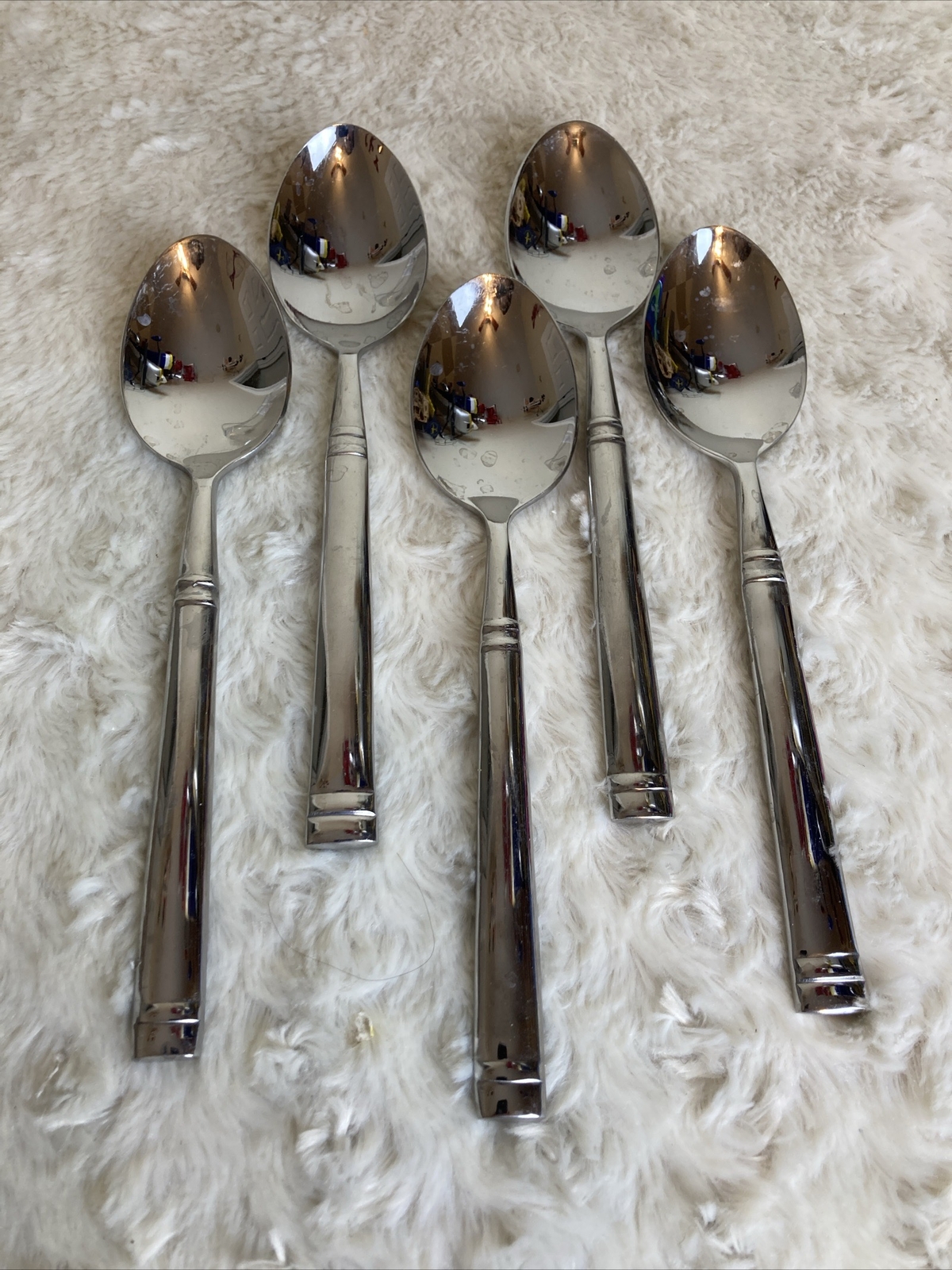 Towle Stainless STEPHANIE Dinner Spoons - Set of Five 18/0 | eBay