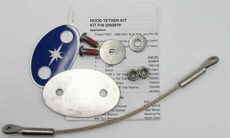 Polaris Hood Tether Kit With Decal Part Number - 2202879 | eBay