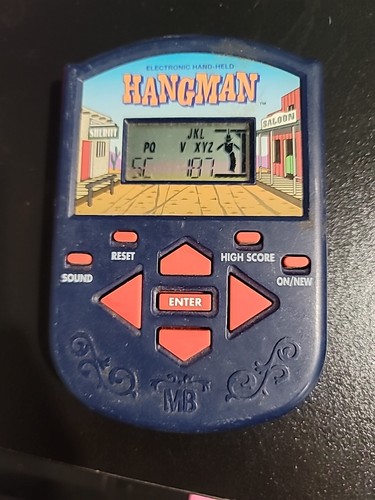 Milton Bradley MB Hangman Electronic Handheld Game Vintage 1995 Tested ...