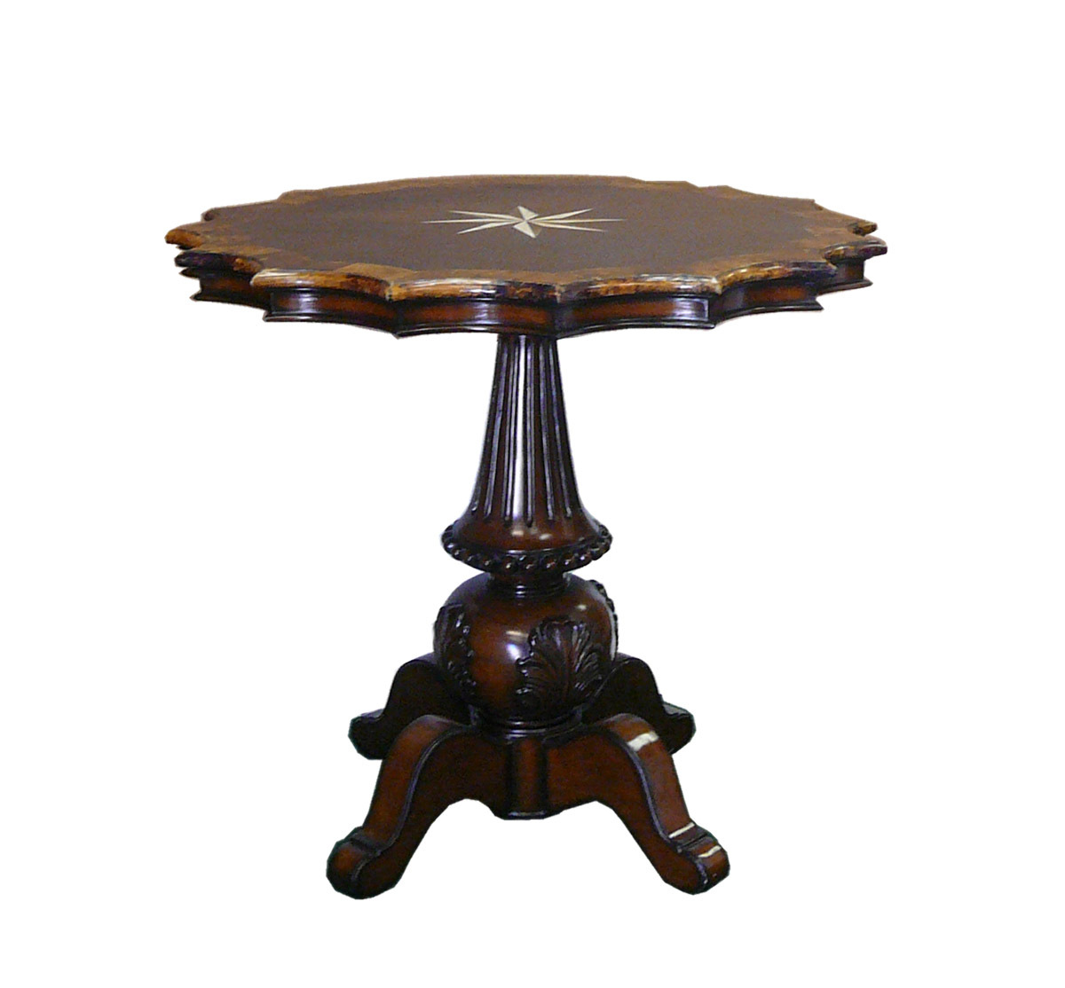 Antique Star Shape Marble Wood Mix Pedestial Table cs960 | eBay