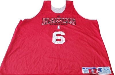 SIGNED Champion NBA Authentics Atlanta Hawks Cal Bowdler #6 Reversible ...