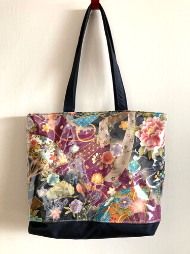 Handmade Floral Print Big Tote Bag Yancha by Shuko Akune USA New | eBay
