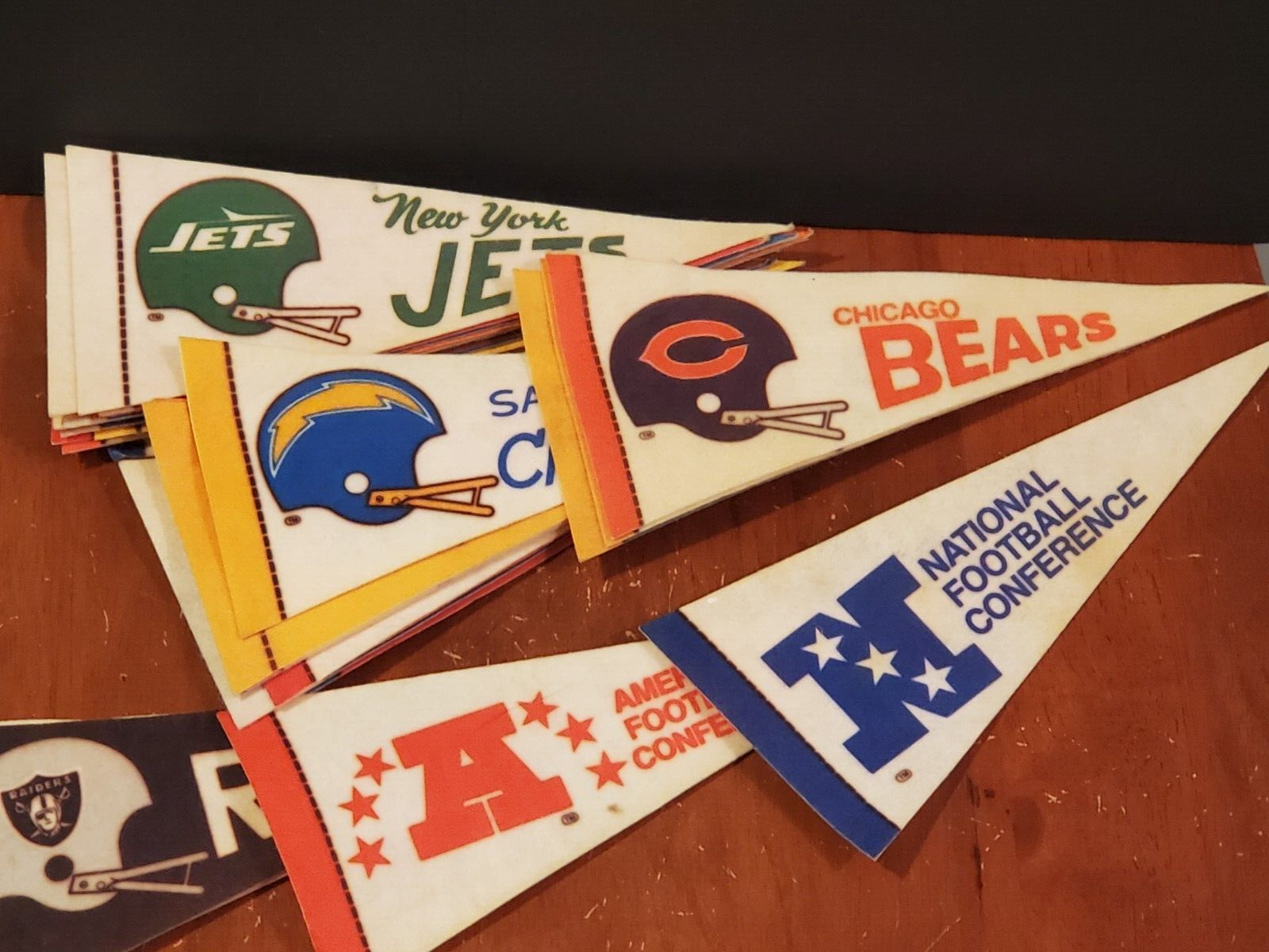 Vintage 1970's NFL Mini Felt Pennants, Set of 31, NFL, 28 Teams & NFC ...
