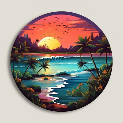 Ocean Sunset Sticker, Nature Decal Sticker, Decal for Car Truck Window ...