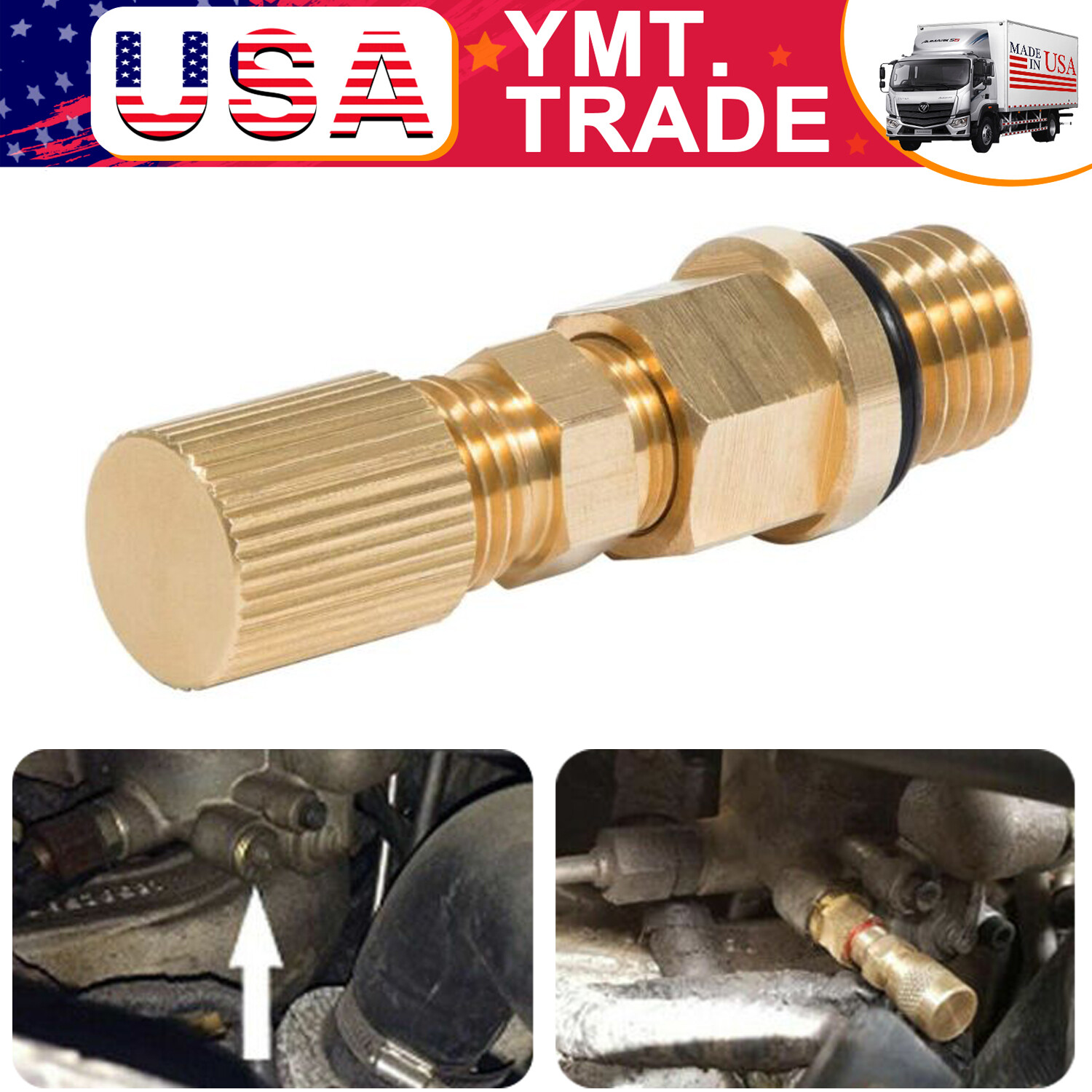 Fuel Pressure Gauge Test Fitting Adapter For 2003-2010 Ford 6.0L Diesel ...