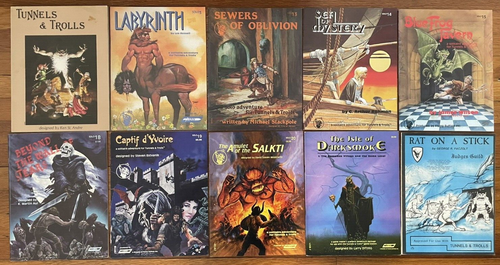 Tunnels & Trolls Role Playing Game Book/Modules Lot-10x Flying Buffalo ...