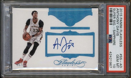 2015 Flawless Super Signature Sapphire Anthony Davis Autograph Auto /10 ...