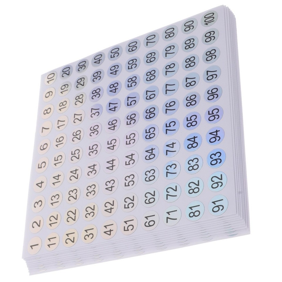 10 Sheets Number Label Stickers Labels "small Numbers Stickers ...