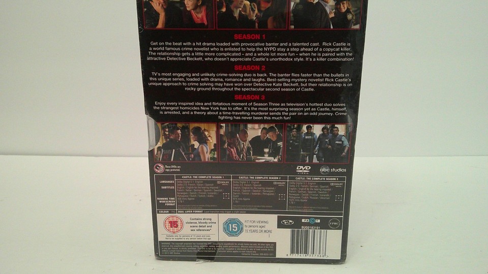 Castle DVD Set Complete Season 1-3 (New & Sealed) | eBay