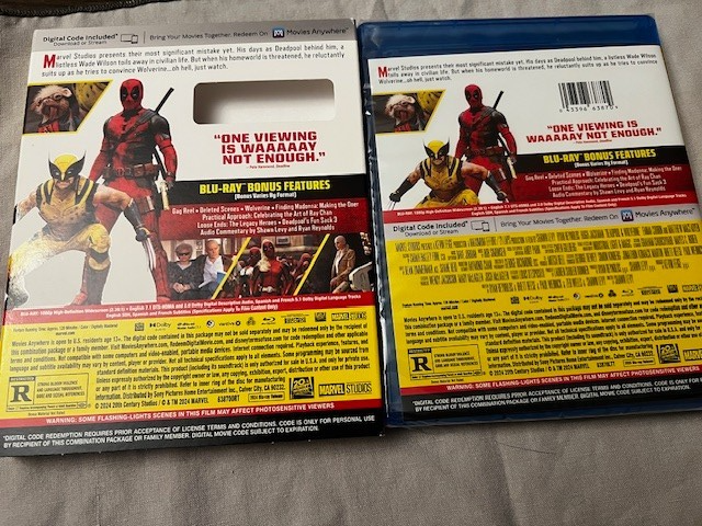Deadpool & Wolverine (Blu-ray, Digital Code, 2024) NEW w/Slip cover | eBay