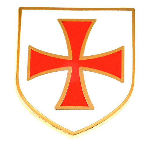 Pins Red Shield Knights Of Malta Christian Catholic Order Deluxe With ...