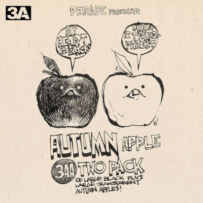 RARE 3A ASHLEY WOOD THREEA 3APARADE LARGE PARADE AUTUMN APPLES CLEAR ...