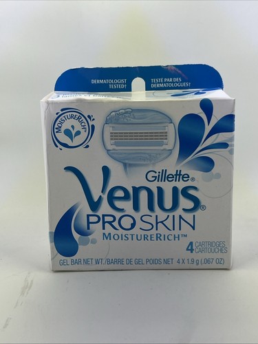 Gillette Venus ProSkin Moisture Rich Replacement Razor Heads Box of 4 ...