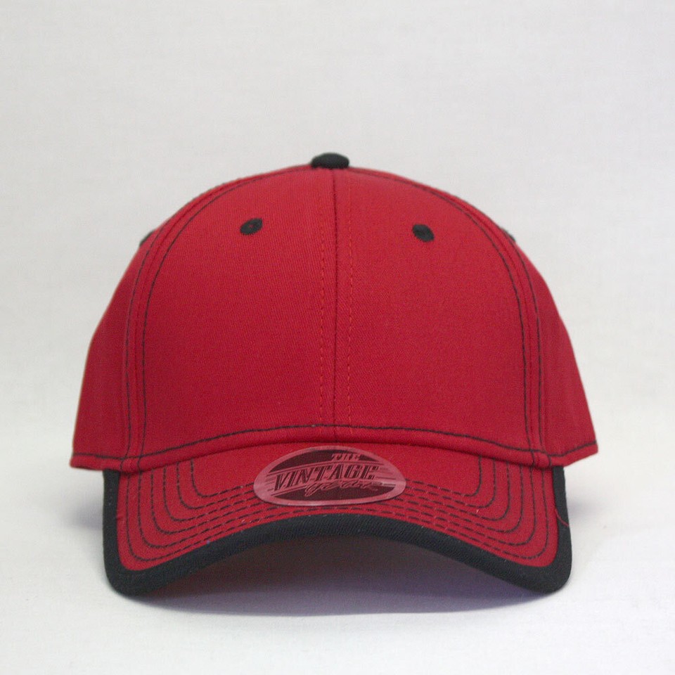 New Contrast Color Stitching Binding Trim Structured Cotton Baseball ...