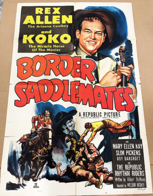 BORDER SADDLEMATES! '52 REX ALLEN WESTERN CLASSIC ORIGINAL U.S. OS FILM ...