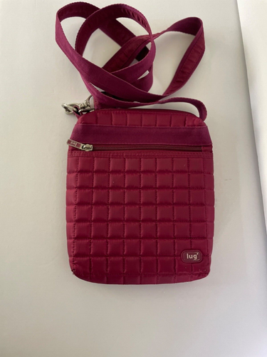 Lug Skipper Quilted crossbody Burgundy EUC | eBay