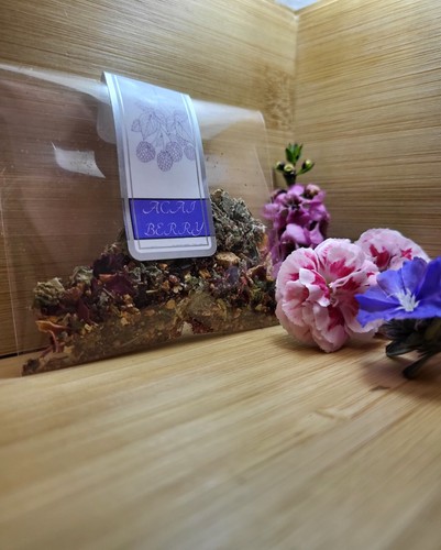 Acai Berry Natural Organic Herbal Tea Blend Hand packed Tea Bags ...